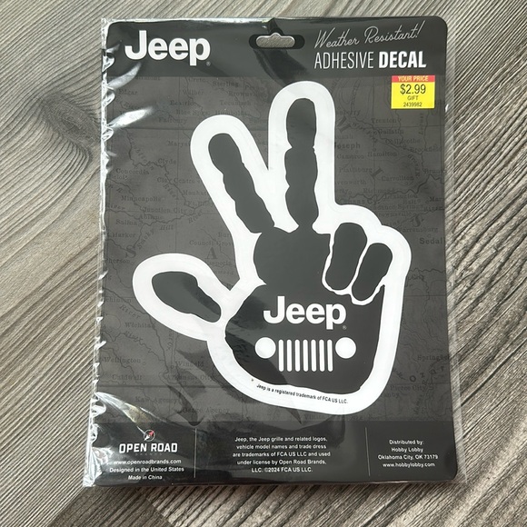 Jeep | Other | Official Jeep Wave Weather Resistant Adhesive Decal ...